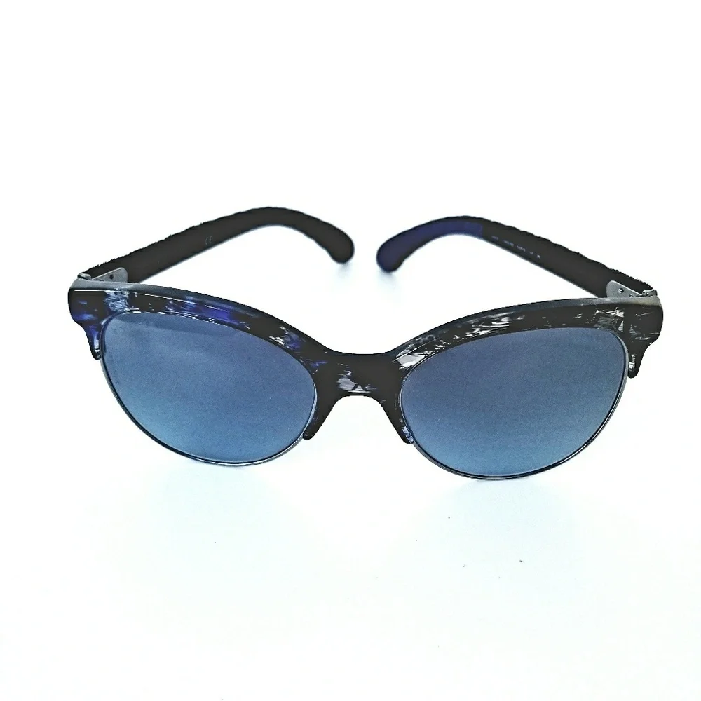 CHANEL | Accessories | Chanel Blue Gradient Lens Cat Eye Sunglasses ...